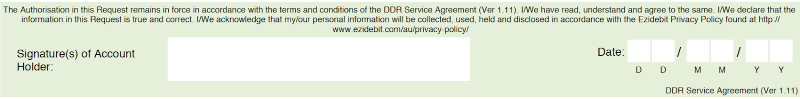 How to use the Direct Debit form (electronic & paper based)