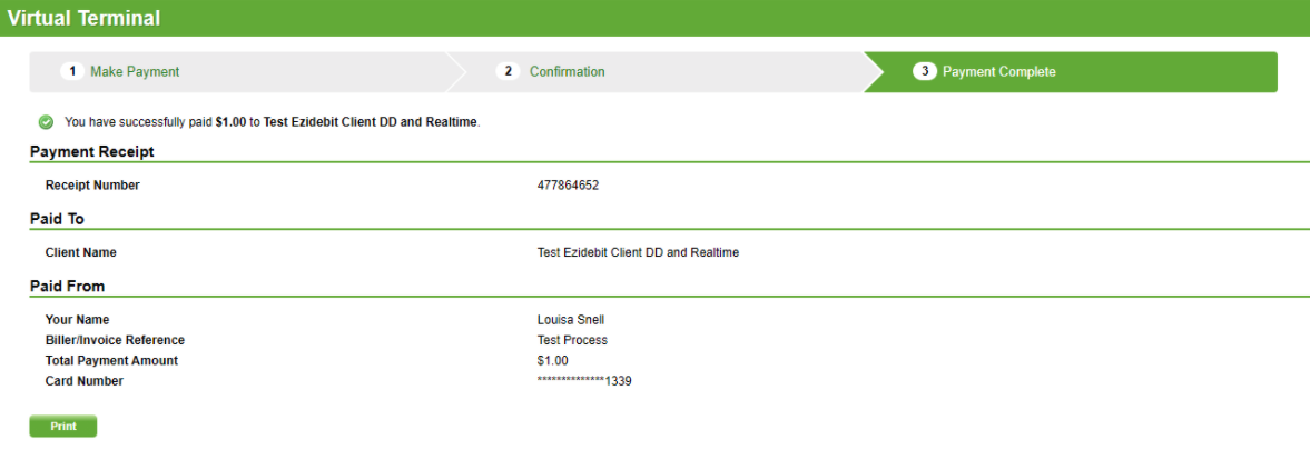 How to use the EziOnline Virtual Terminal