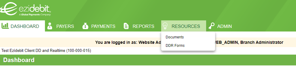 Ezionline Portal Tabs